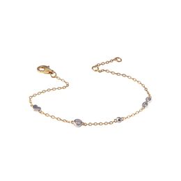 Fu&szlig;kette Firetti "Schmuck Geschenk Silber 925 K&ouml;rperschmuck Herz/Infinity Ankerkette", gelb (gelbgoldfarben, silberfarben, kristallwei&szlig;, kristallwei&szlig;), Fu&szlig;ketten, Damen, Silber 925 (Sterlingsilber), mit Zirkonia (synth.)