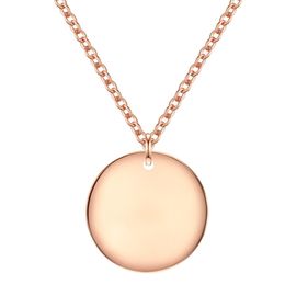 Kette mit Anh&auml;nger EASTSIDE "ES404", rosa (ros&eacute;gold), Halsketten, Damen, 42,0cm Basiskette + 5,0cm Verl&auml;ngerung, Edelstahl, aus Edelstahl