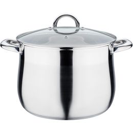 Suppentopf GSW "Jumbotopf", silber (silberfarben), H:21cm &Oslash;:26cm, T&ouml;pfe, Suppentopf, Induktion