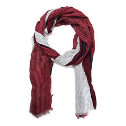 Modeschal "Fenja", Damen, rot (bordeaux), Viskose, Collezione Alessandro, gestreift, Basic, Modet&uuml;cher, im Streifendesign mit kleinen Punkten