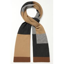 Wollschal "Marmo", Damen, braun, Polyacryl, Collezione Alessandro, unifarben, Basic, Modet&uuml;cher, mit schwarz-grau-braun Kombi, Made in Italy
