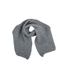 Wollschal "Strick-It", Damen, grau, Polyacryl, Collezione Alessandro, unifarben, Basic, Modet&uuml;cher, Strickschal, Made in Italy