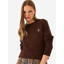 Bianco Lucci Sweater female Brown size S/L