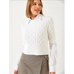Bianco Lucci Pullover Damen Gr&ouml;&szlig;e S/L wei&szlig;