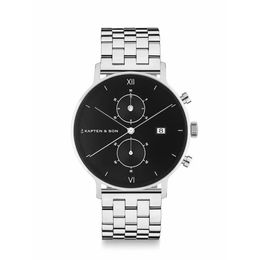 Kapten & Son Kapten & Son Analog Watch 'Chrono Silver Steel' female Silver size One Size