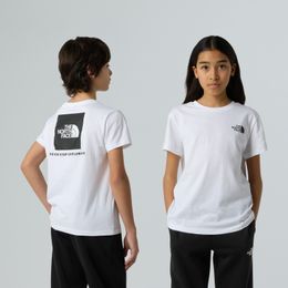 T-Shirt The North Face "TEEN BOX NSE REGULAR SS TEE", Mädchen, Gr. L (146/152), tnf weiß, Obermaterial: 100% Baumwolle, normal, Rundhals, Shirts T-Shirt