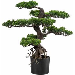 Kunstbonsai Creativ green "Bonsai", gr&uuml;n, B:14cm H:65cm T:12cm, Kunststoff, Kunstpflanzen, Geschenkartikel