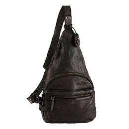 Cityrucksack Harbour 2nd "Merlin", Damen, Gr. B/H/T: 23cm x 38cm x 5cm, schwarz, Leder, Rucksäcke Cityrucksack, Umhängetasche Freizeitrucksack