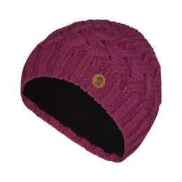 Strickmütze Trollkids "GIRLS RAULAND CAP", Mädchen, Gr. 2 (48/52), lila (bright berry), Obermaterial: 50% Polyacryl, 50% Polyester. Futter: 100% Polyester, Mützen Strickmütze
