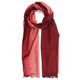 Modeschal "Lonie", Damen, braun (rost), Viskose, Collezione Alessandro, gestreift, Basic, Modet&uuml;cher, im Farbverlauf mit Fransenkante