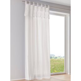 Gardine HEINE HOME Gr. 3, wei&szlig;, B:130cm H:225cm, Polyester, Gardinen, Gardine