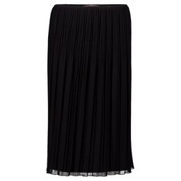 Minirock Vera Mont "Damen mit Plissee", Damen, Gr. 44, schwarz, Chiffon, Obermaterial: 100% Polyester; Futter: 100% Polyester, gerade knielang, Röcke Minirock
