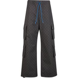 Cargohose PEQUS "PEQUS PEQUS Monogram Cargo", Damen, Gr. L, US-Größen, schwarz, 100% Polyester, loose fit, Hosen Cargohose