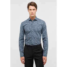 Langarmhemd Eterna "SLIM FIT", Herren, Gr. 38, Normalgr&ouml;&szlig;en, navy, Popeline, 100% Baumwolle, schmal, Manschette, Hemden, EASY IRON (b&uuml;gelleicht)