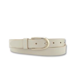 Bernd G&ouml;tz Lederg&uuml;rtel BERND G&Ouml;TZ "Lederg&uuml;rtel im schmalen Stil mit Goldschlie&szlig;e", Damen, Gr. 100, creme, Rindsleder, G&uuml;rtel Lederg&uuml;rtel
