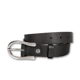 Lederg&uuml;rtel Silbergift "Lederg&uuml;rtel mit eleganter Silberschlie&szlig;e in Hufeisenform", Damen, Gr. 100, schwarz, Rindsleder, G&uuml;rtel Lederg&uuml;rtel