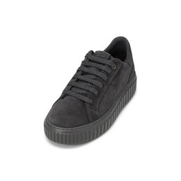 Marc O'Polo Sneaker MARC O'POLO "aus Veloursleder", Damen, Gr. 36, schwarz graphite, Obermaterial: 100% Leder (Rind), unifarben, Schuhe Sneaker