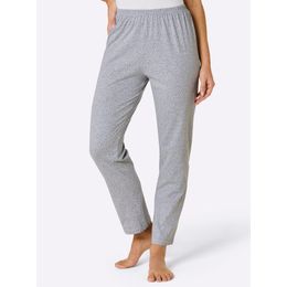 Schlafhose Comtessa, Damen, Gr. 40/42, Normalgrößen, bunt (grau, meliert, rot), 100% Baumwolle, 93% Baumwolle, 7% Polyester, bedruckt, gemustert, gepunktet, Hosen Schlafhose