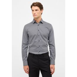 Langarmhemd Eterna "SLIM FIT", Herren, Gr. 43, Normalgr&ouml;&szlig;en, anthrazit, Twill, 100% Baumwolle, schmal, Manschette, Hemden, NON IRON (b&uuml;gelfrei)