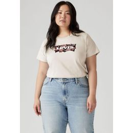 LEVI'S&reg; PLUS T-Shirt LEVI'S PLUS "Perfect Tee", Damen, Gr. XXXL (54/56), rose fill, Single Jersey, Obermaterial: 100% Baumwolle, bedruckt, figurumspielend h&uuml;ftlang, Rundhals, abgesteppt, Shirts T-Shirt, mit Batwing-Logo
