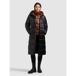 Steppmantel Khujo "NASHI 2IN1 (EINSATZ HERAUSNEHMBAR)", Damen, Gr. L, schwarz, 100% Nylon, unifarben, eingesetzt elastischer Bund mit Windstopper, Mäntel Steppmantel