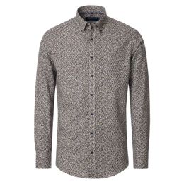Langarmhemd Casamoda "Casamoda Freizeithemd Print", Herren, Gr. XL, Normalgr&ouml;&szlig;en, braun, 100% Baumwolle, bedruckt, comfort fit, Hemden