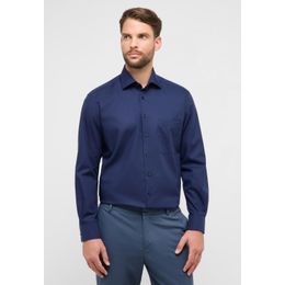 Langarmhemd Eterna "COMFORT FIT", Herren, Gr. 40, Normalgr&ouml;&szlig;en, navy, Popeline, 100% Baumwolle, normal, Manschette, Hemden, NON IRON (b&uuml;gelfrei)