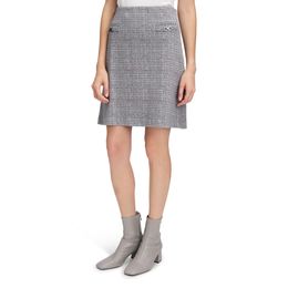 Minirock Betty Barclay "Damen mit Rei&szlig;verschluss", Damen, Gr. 40, beige (grau, beige), Jersey, Obermaterial: 50% Baumwolle, 48% Polyester, 2% Elasthan, ausgestellt kurz, R&ouml;cke Minirock