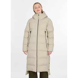 Steppmantel Ragwear "PATRISE", Damen, Gr. L, bone, Web, Obermaterial: 100% Polyester, unifarben, knieumspielend, M&auml;ntel Steppmantel, warm gef&uuml;ttert, hinten l&auml;nger als vorn