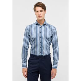 Langarmhemd Eterna "SLIM FIT", Herren, Gr. 38, Normalgr&ouml;&szlig;en, dunkelblau, Twill, 100% Baumwolle, schmal, Manschette, Hemden, EASY IRON (b&uuml;gelleicht)
