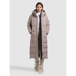 Steppmantel Khujo "DOTE2", Damen, Gr. M, greige, 100% Polyester, unifarben, eingesetzt elastischer Bund mit Windstopper, M&auml;ntel Steppmantel