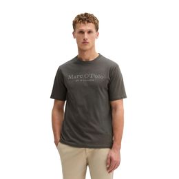 Marc O'Polo T-Shirt MARC O'POLO "aus Organic Cotton", Damen, Gr. L, grau (light graphite), Obermaterial: 100% Baumwolle, unifarben, Basic, Basic, Rundhals, Shirts T-Shirt