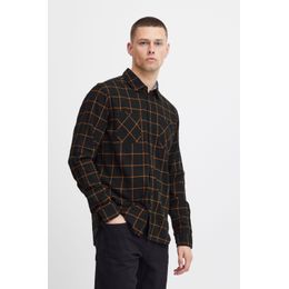 Langarmhemd Blend "BHShirt", Herren, Gr. M, US-Gr&ouml;&szlig;en, schwarz, Web, 100% Baumwolle, kariert, regular fit normal, ohne Ausschnitt, eng 1-Knopf-Manschette, Hemden, Stilvolles Langarmhemd mit Brusttasche