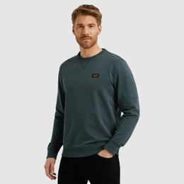 PME-Legend Sweatshirt PME LEGEND, Herren, Gr. M, stargazer, Sweatware, Obermaterial: 95% Baumwolle, 5% Elasthan, unifarben, regular fit normal, Rundhals, Rippbündchen, Sweatshirts Sweatshirt, mit Logo Stickerei