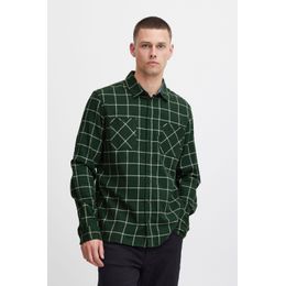Langarmhemd Blend "BHShirt", Herren, Gr. S, US-Gr&ouml;&szlig;en, deep forest, Web, 100% Baumwolle, kariert, regular fit normal, ohne Ausschnitt, eng 1-Knopf-Manschette, Hemden, Stilvolles Langarmhemd mit Brusttasche