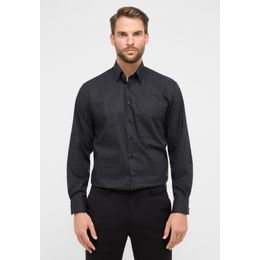 Langarmhemd Eterna "COMFORT FIT", Herren, Gr. 40, Normalgr&ouml;&szlig;en, schwarz, Twill, 100% Baumwolle, normal, Manschette, Hemden, NON IRON (b&uuml;gelfrei)