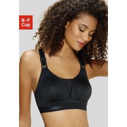 Sport-BH Venice Beach, Damen, Gr. 90, Cup F, schwarz, Microtouch, Obermaterial: 90% Polyester (COOLMAX), 10% Elasthan (LYCRA), BHs Sport-BH, ohne B&uuml;gel aus COOLMAX-Material