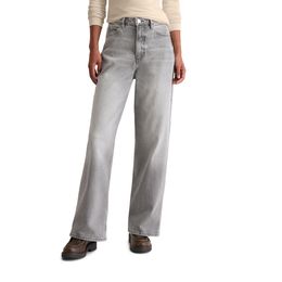 Marc O'Polo Weite Jeans MARC O'POLO "aus Organic-Cotton-Mix-Stretch", Damen, Gr. 26, L&auml;nge 34, medium grau, Obermaterial: 79% Baumwolle, 20% Viskose, 1% Elasthan, unifarben, weit kn&ouml;chelfrei, Jeans