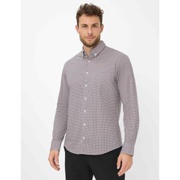 Langarmhemd Brax "Style DANIEL", Herren, Gr. L, Normalgr&ouml;&szlig;en, braun, Web, 97% Baumwolle, 3% Elasthan, Hemden
