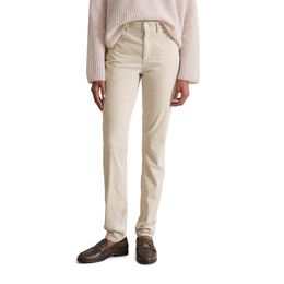 Marc O'Polo 5-Pocket-Hose MARC O'POLO "aus Organic Cotton-Stretch-Mix", Damen, Gr. 30, L&auml;nge 32, light oat, Obermaterial: 78% Baumwolle, 20% Viskose, 2% Elasthan; Futter: 100% Baumwolle, unifarben, slim fit normal, Hosen 5-Pocket-Hose