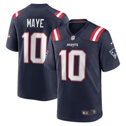 Footballtrikot Nike "Nike Trikot New England Patriots NFL Home Game Jersey Maye 10", Herren, Gr. L, blau (mehrfarbig), 100% Polyester, Trikots