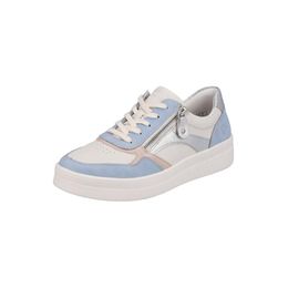 Remonte Sneaker Damen Größe 44 hellbeige / hellblau / silber / weiß