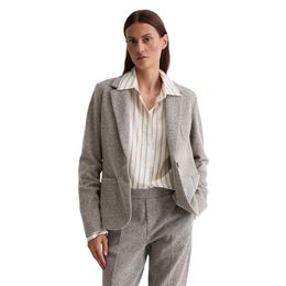Marc O'Polo Jerseyblazer MARC O'POLO "aus Organic Cotton-Mix", Damen, Gr. 32, dunkelgrau, Obermaterial: 63% Baumwolle, 35% Polyester, 2% Elasthan, unifarben, relaxed fit normal, Blazer