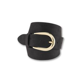 Bernd G&ouml;tz Lederg&uuml;rtel BERND G&Ouml;TZ "Lederg&uuml;rtel mit hufeisenf&ouml;rmiger Goldschlie&szlig;e", Damen, Gr. 105, schwarz, Rindsleder, G&uuml;rtel Lederg&uuml;rtel