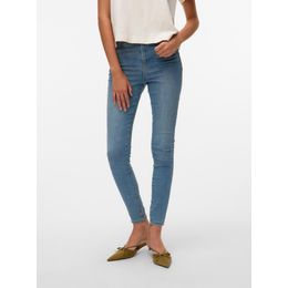 V&eacute;ro Moda High-waist-Jeans VERO MODA "VMSOPHIA", Damen, Gr. M (38), L&auml;nge 32, blau (light blau denim), Denim/Jeans, Obermaterial: 85% Baumwolle, 13% Polyester, 2% Elasthan, skinny fit, Jeans High-Waist-Jeans