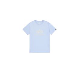 T-Shirt Alpha Industries "Basic T-Shirt BL", Herren, Gr. L, artic blau, Obermaterial: 100% Baumwolle, Shirts