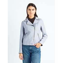 Blouson Maze "42023069", Damen, Gr. L, lila (dusty plum), Obermaterial: 100% Lammleder; Innenfutter: 100% Baumwolle; Ärmelfutter: 100% Polyester; Strickmaterial: 95% Baumwolle, 5% Elasthan, Jacken