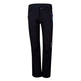 Softshellhose Trollkids "KIDS FJELL SOFTSHELL PANT", Kinder, Gr. 122, N-Gr, schwarz (schwarz, medium), Web, Obermaterial: 94% Polyester, 6% Elasthan. Futter: 100% Polyester, unifarben, Hosen Softshellhose