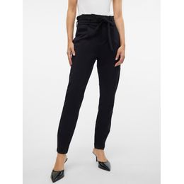 Véro Moda Jogger Pants VERO MODA "VMEVA PAPERBAG", Damen, Gr. M, Länge 30, schwarz, Milano Rib, Obermaterial: 65% Viskose, 30% Elasthan, 5% Nylon, unifarben, knöchelfrei, Hosen