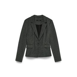 V&eacute;ro Moda Longblazer VERO MODA "VMJULIA LS GLITTER BLAZER JRS NOOS", Damen, Gr. 42, gr&uuml;n (schwarz detail:silber lurex), Web, Obermaterial: 59% Polyester, 26% Baumwolle, 15% metallisierte Fasern, unifarben, regular fit, Blazer Longblazer